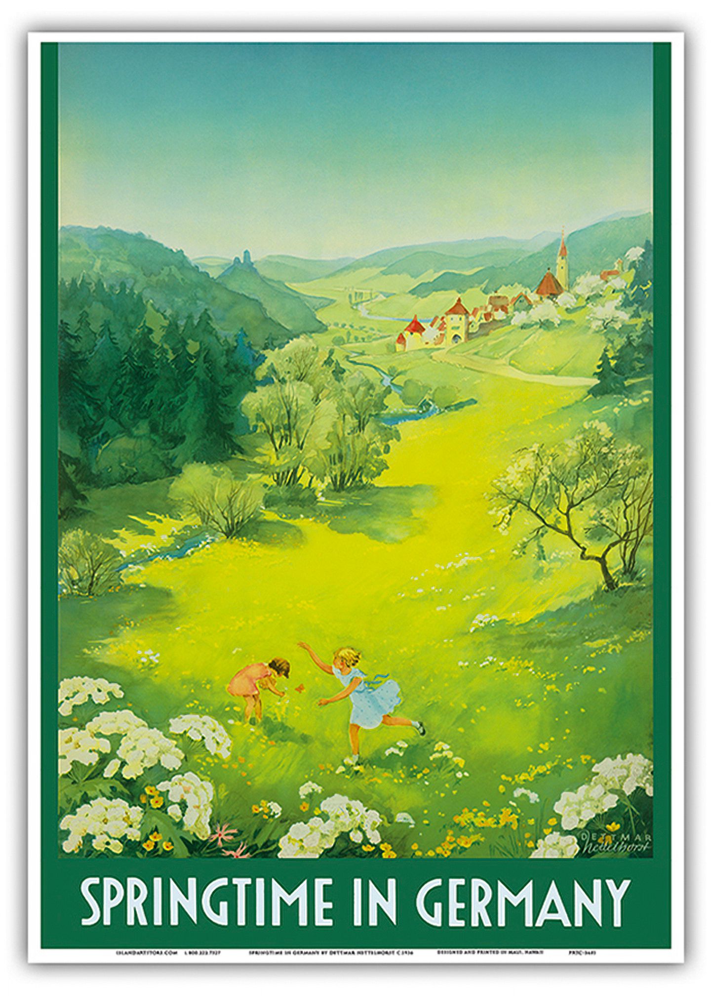 Springtime in Germany - Vintage Travel Poster by Dettmar Nettelhorst c ...
