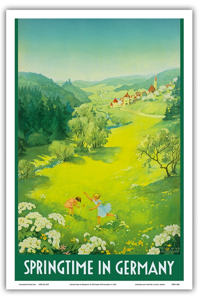 Springtime in Germany - Vintage Travel Poster by Dettmar Nettelhorst c ...