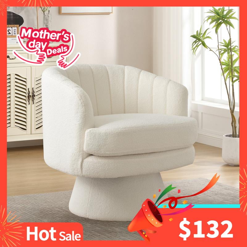 [Springtok Deal] Ebello Swivel 360 Degree Swivel Barrel Chairs Accent ...