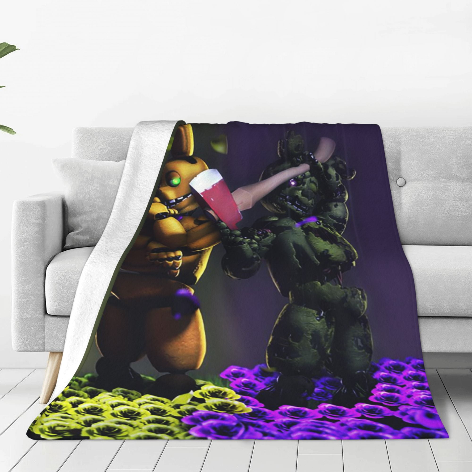 Springtrap And Springbonnie Soft Lightweight Bed Blankets Plush Fuzzy ...