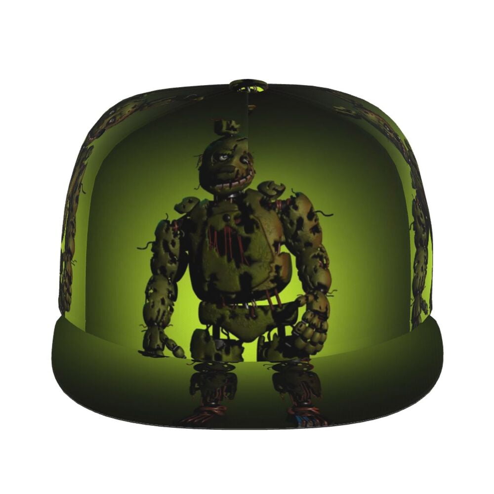 Springtrap FNAF Adjustable Flat Brim Baseball Cap Snapback Hat Hip Hop ...