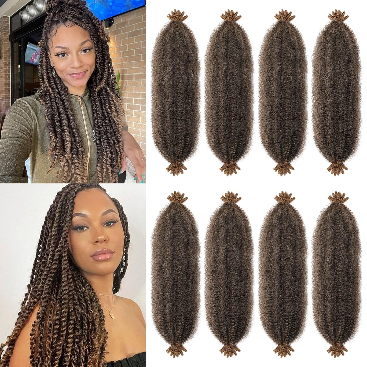 Springy Afro Twist Hai 8 Packs 18 Inch Springy Twist Hair - Afro Twist ...
