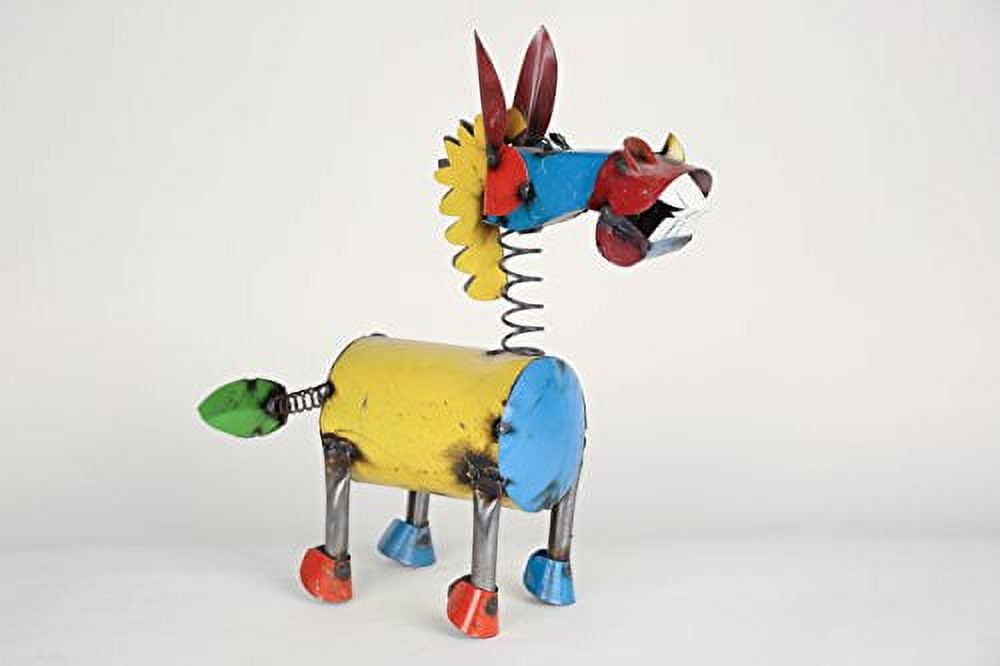 Springy Donkey Medium Recycled Metal Donkey Figurine - Walmart.com