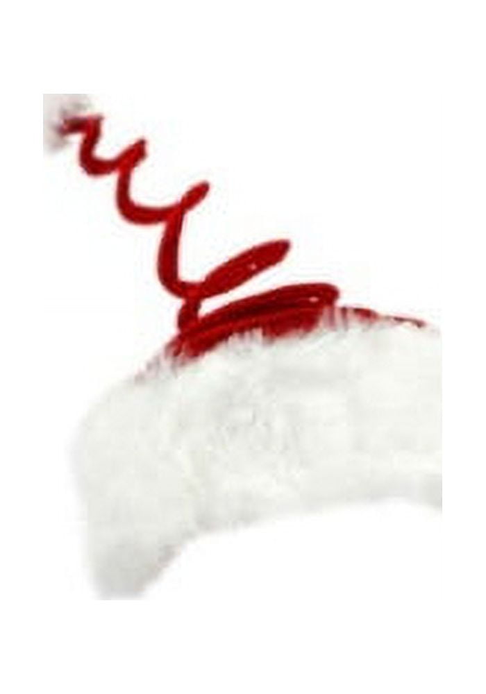 FUN Costumes Springy Santa Hat, Unique Christmas Hat, Red, White Faux ...
