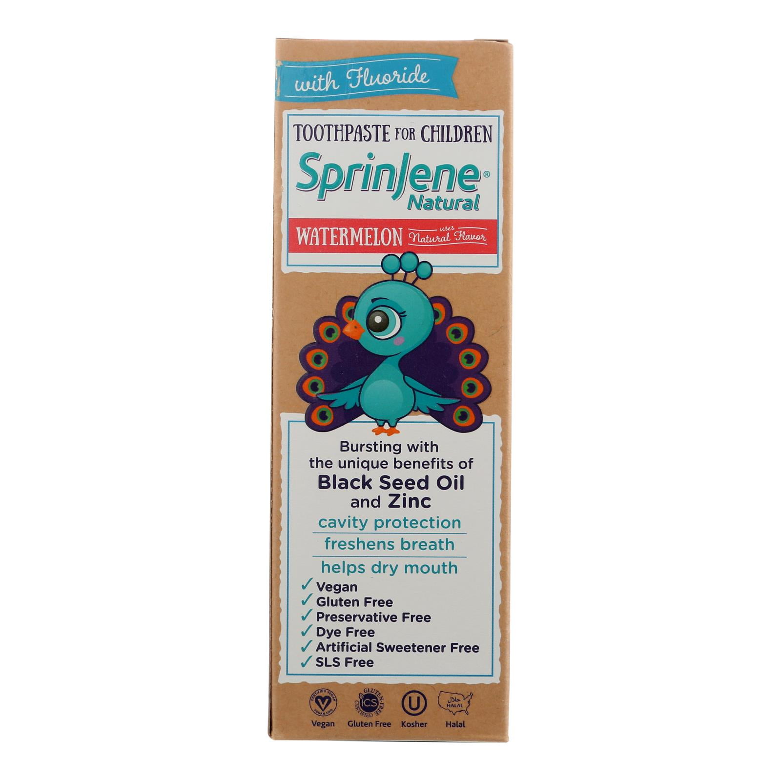 Sprinjene Natural Toothpaste - Kids - Watermelon - Fl - 3.5 oz ...