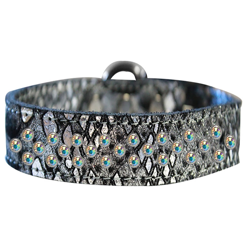 Sprinkle AB Crystal Jeweled Dragon Skin Genuine Leather Dog Collar ...