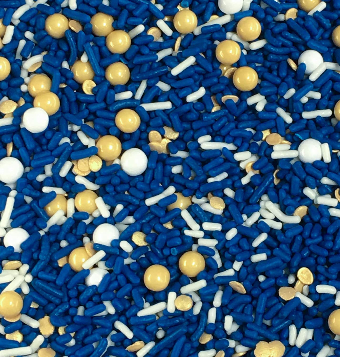 Sprinkle Deco® Edible Decorating Food: Dark Blue Gold Chic 4oz Confetti ...