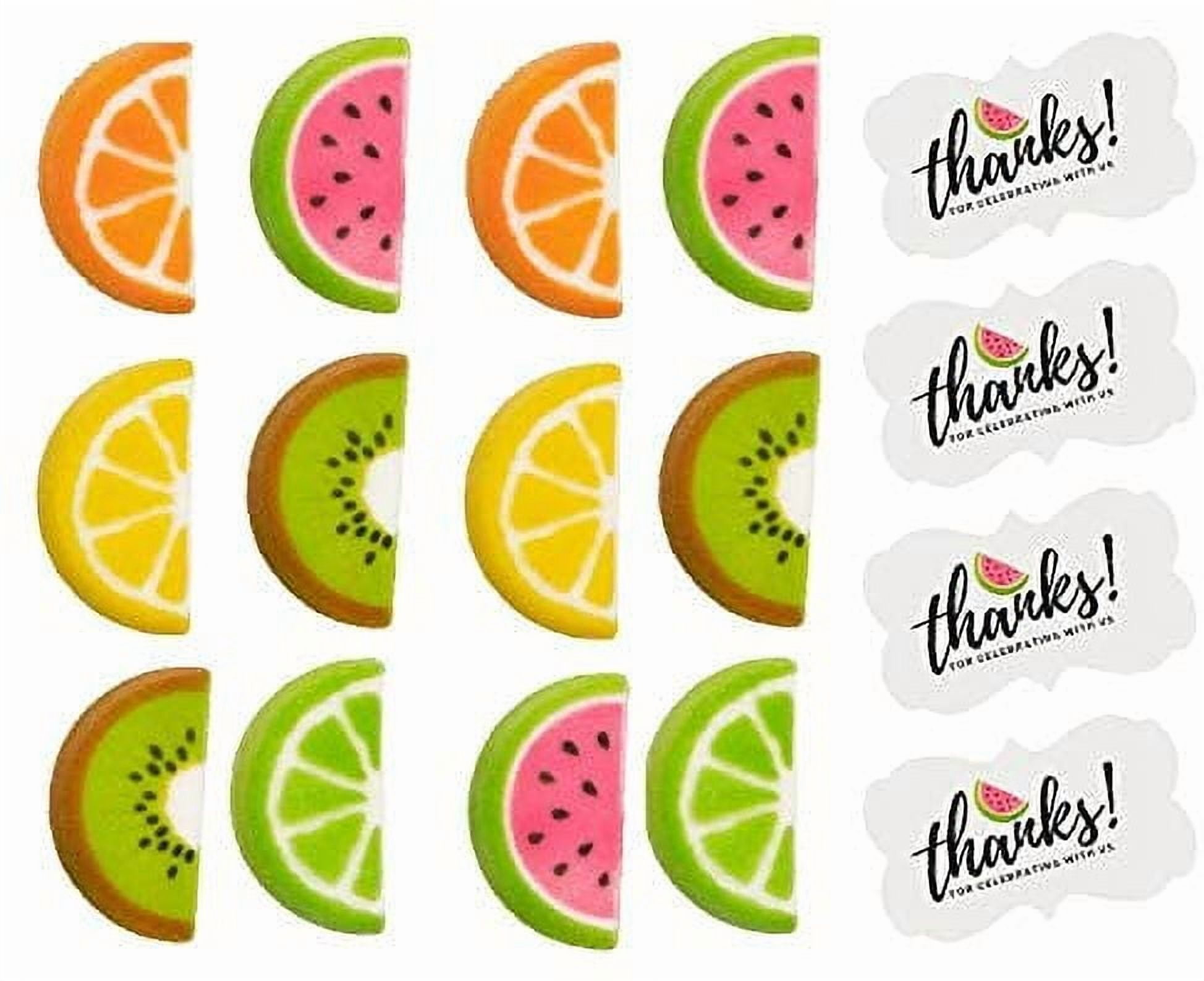 Sprinkle Deco Fruit Slice Edible Molded Sugar Cake/Cupcake Decorations ...