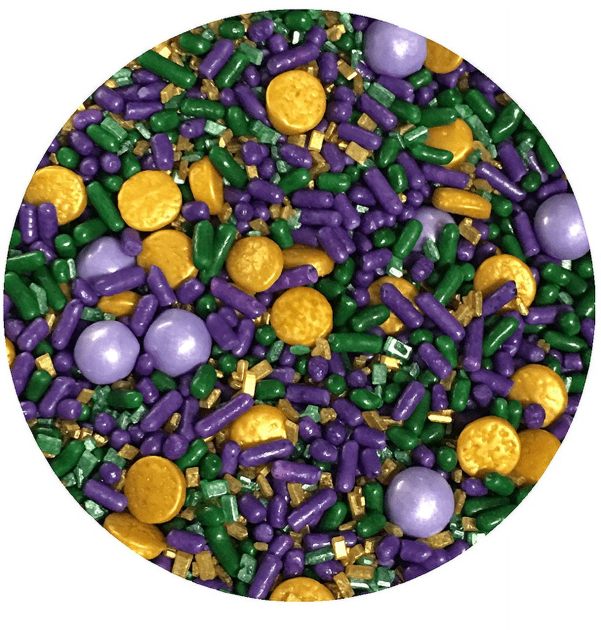 Sprinkle Deco® Mardi Gras Deluxe King Cake Edible Decoration Confetti ...