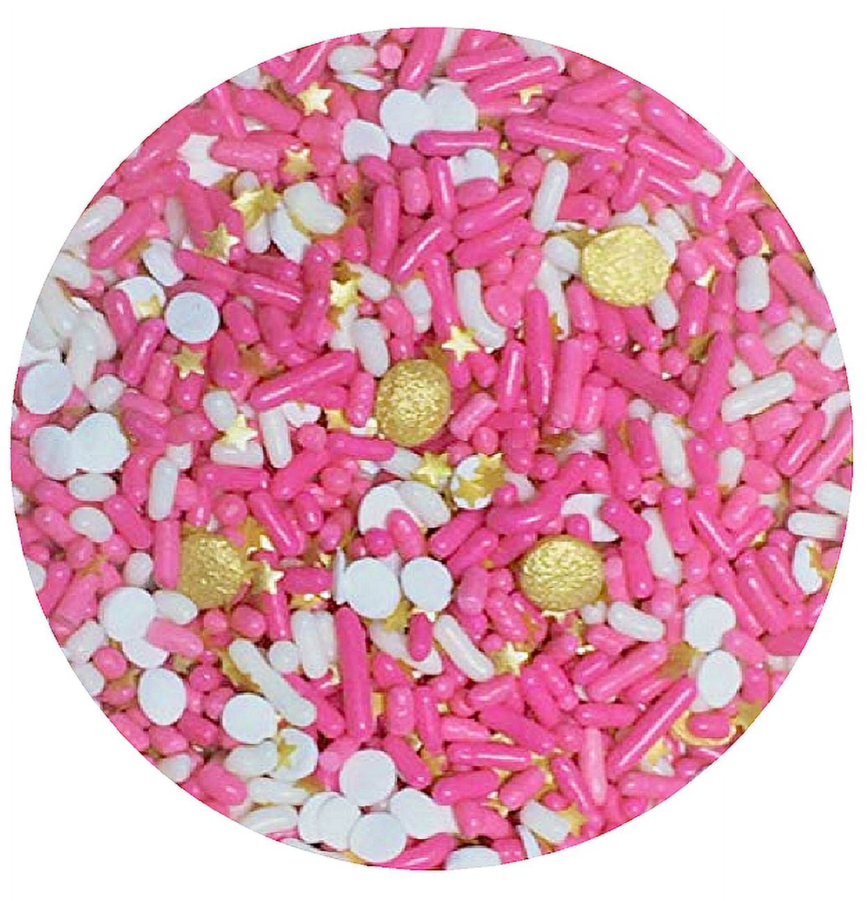 Sprinkle Deco® Pink Gold & White Princess Edible Decoration Confetti ...
