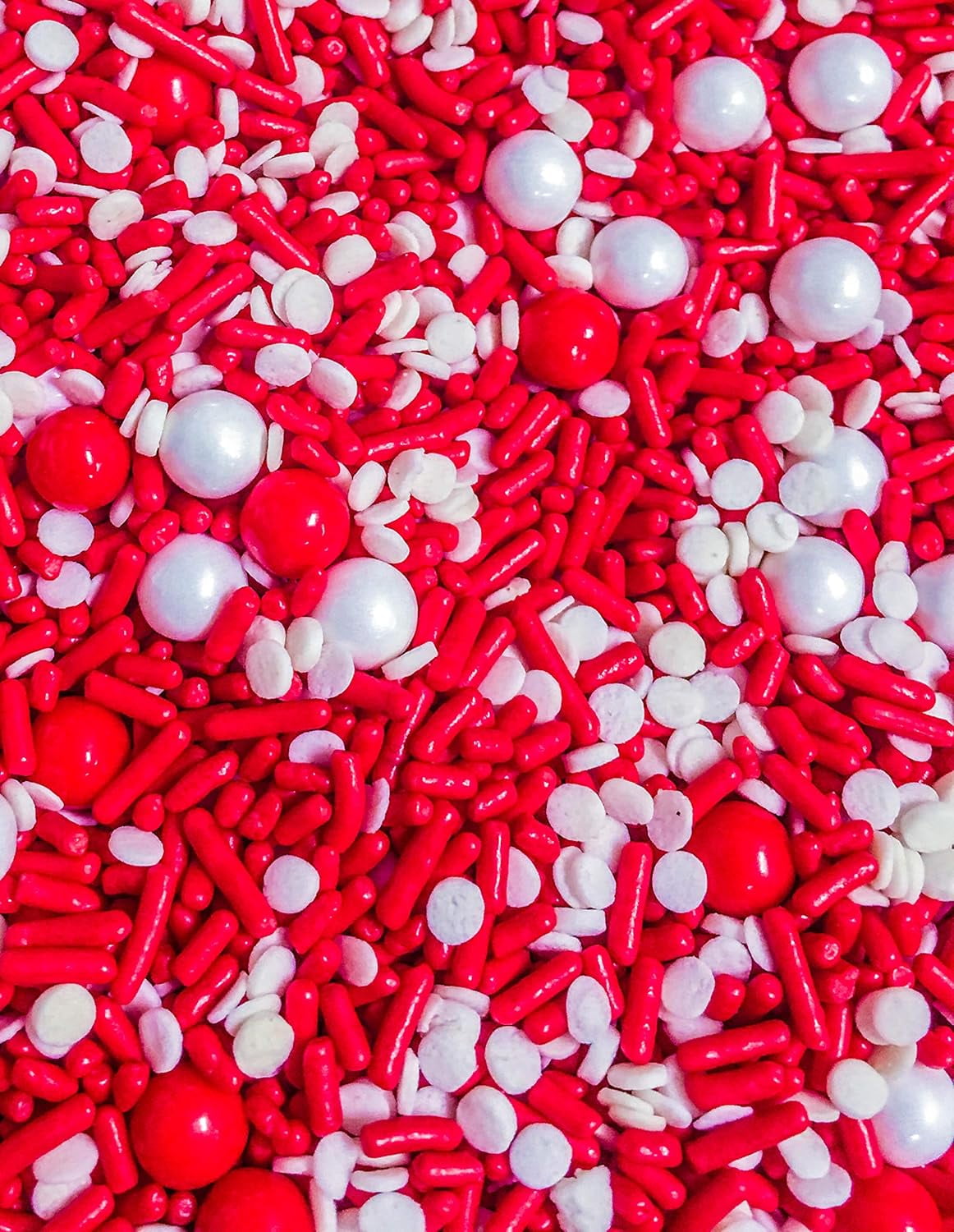 Sprinkle Deco Red and White Polka Dot Edible Decoration Confetti ...