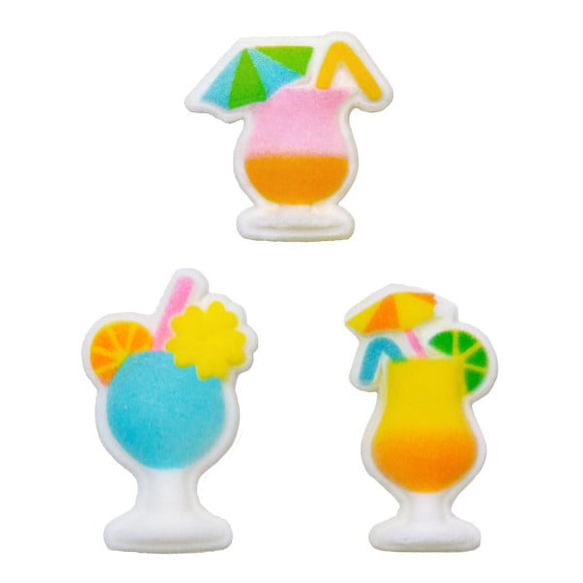 Sprinkle Deco® Set of 12 Edible Tropical Drinks 1inch - 1 3/4inch ...