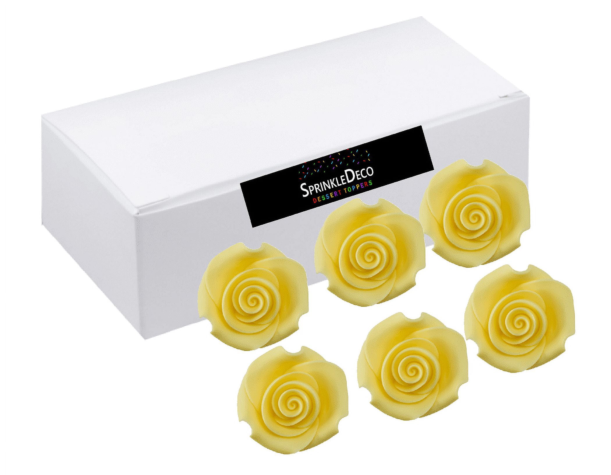 Sprinkle Deco® Small 1.5inch Yellow Ready to Use Hand-Crafted Premium ...