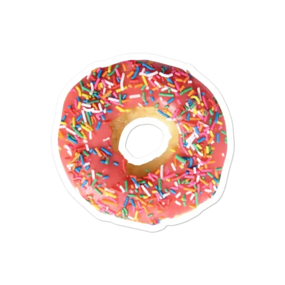 Sprinkle Donut Sticker Phone Decal Water Bottle Stickers Car Decals ...