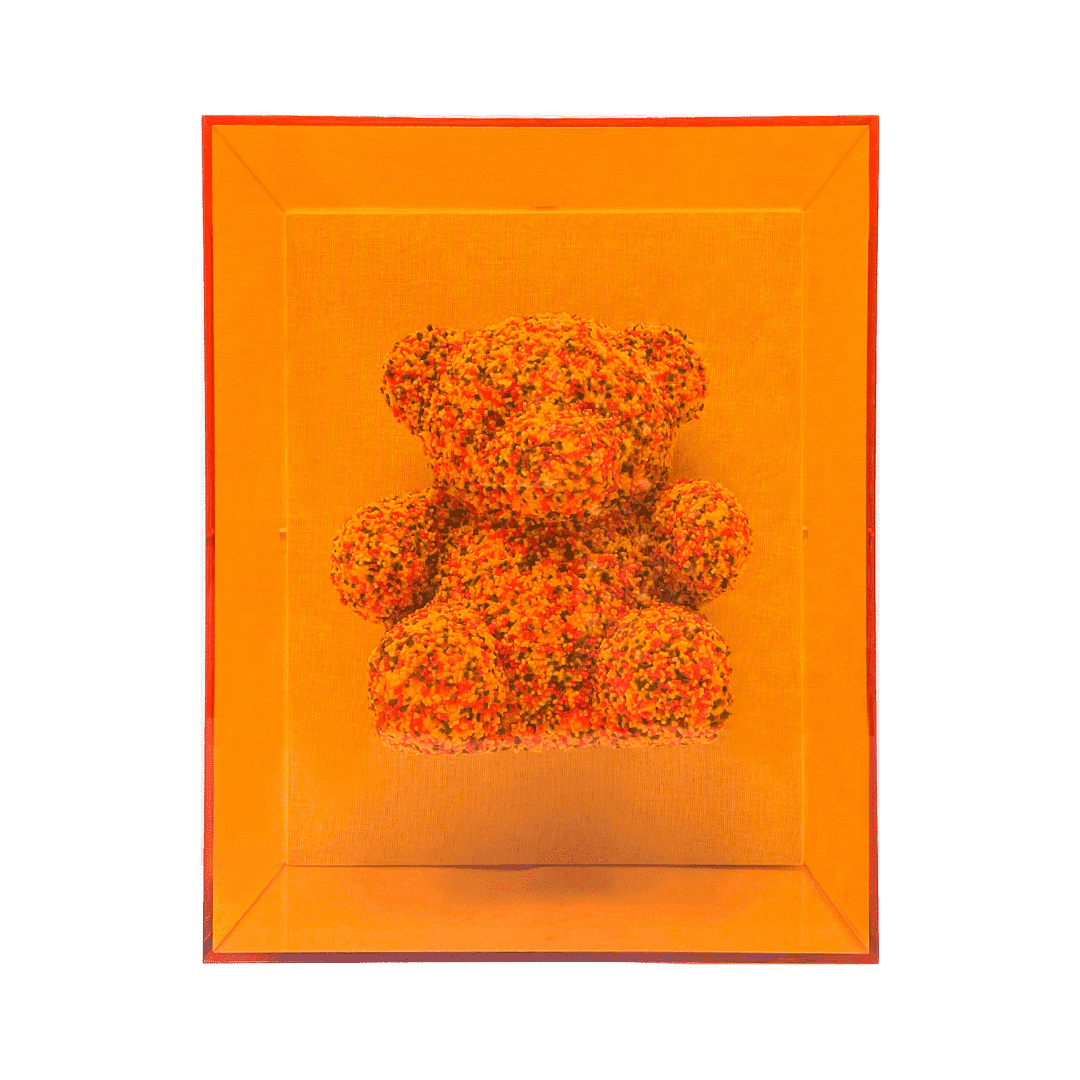 Sprinkle Gummy Bear 3D Wall Art - Orange - 10" H x 6" D x 8" W ...