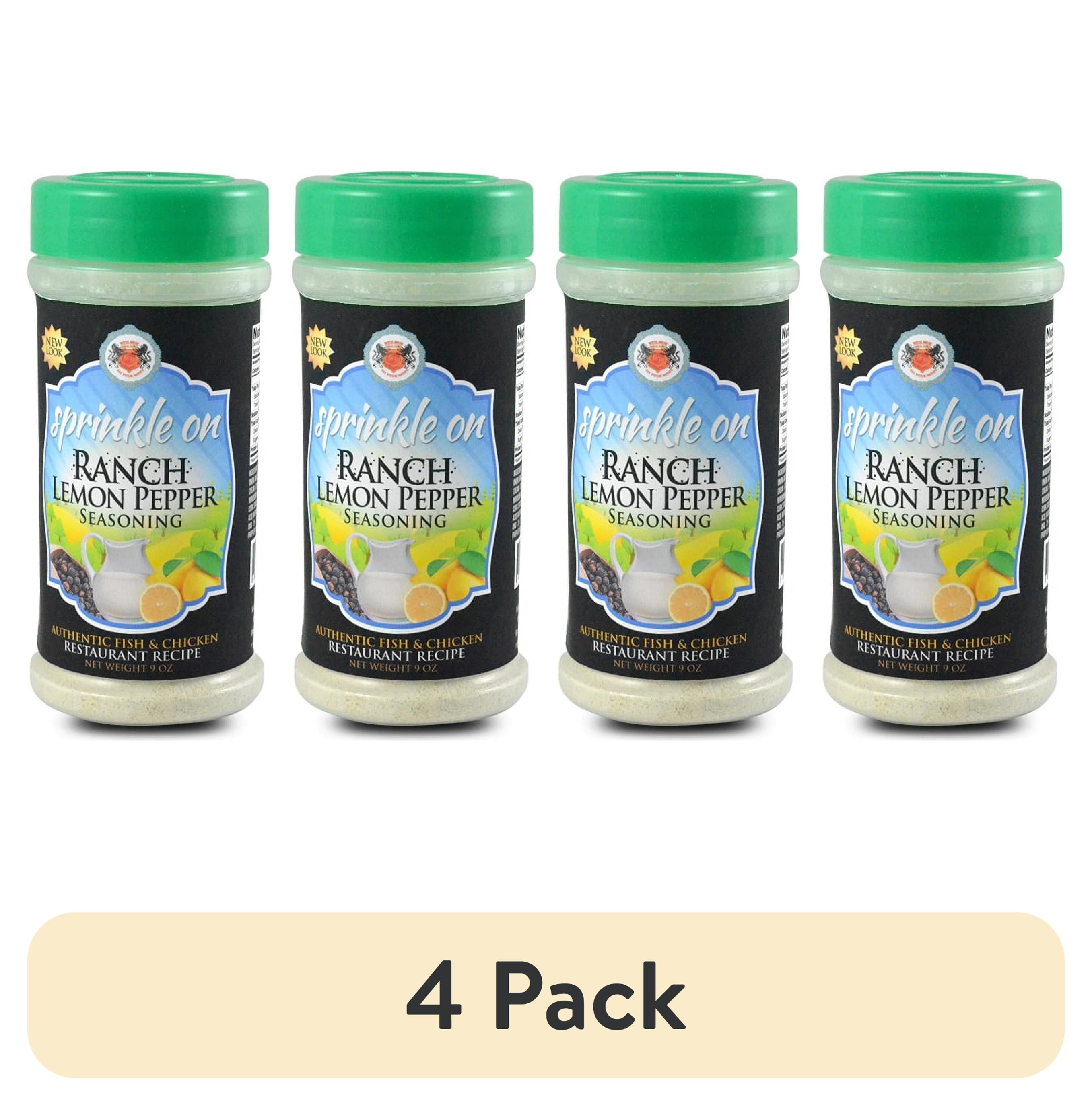 (4 pack) Sprinkle On Ranch Lemon Pepper Seasoning, 9-Ounce Bottle ...