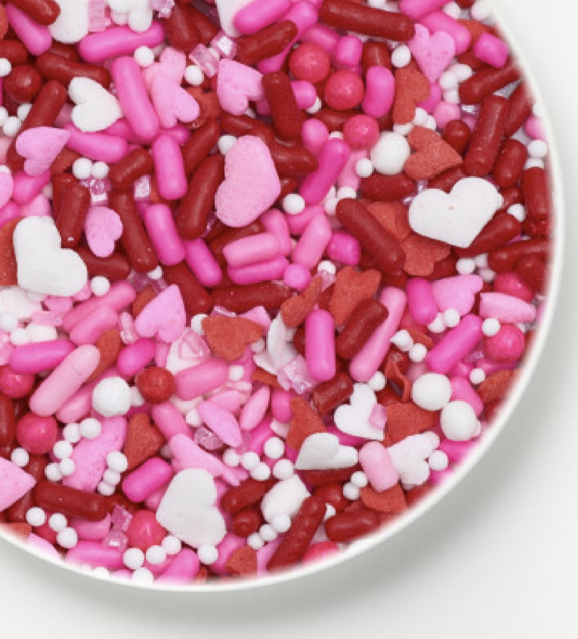 Sprinkle Valentine Heart Sprinkle Mix, Red Pink White, Nonpareils ...