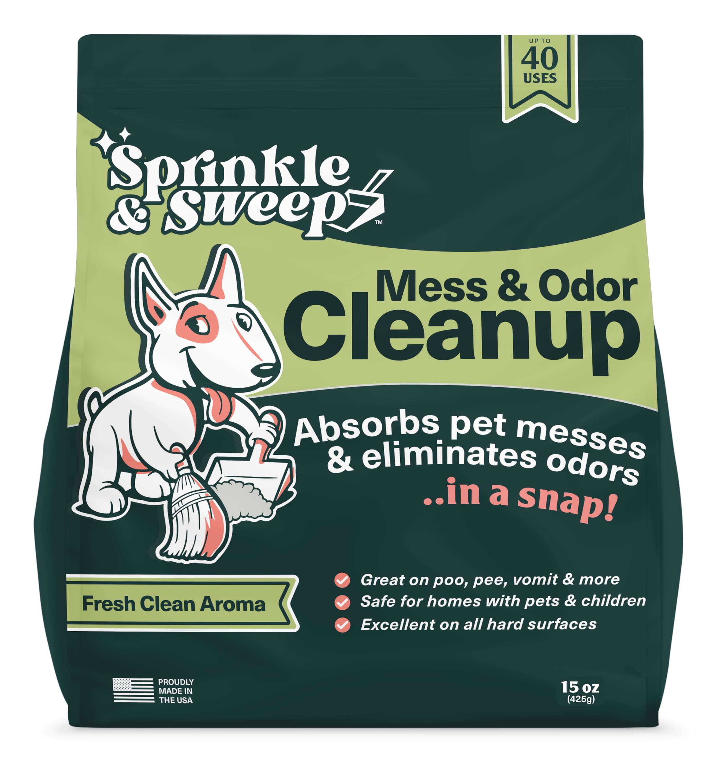 Sprinkle & Sweep Pet Accident Cleanup AIS1 for All Hard Surface - Non ...