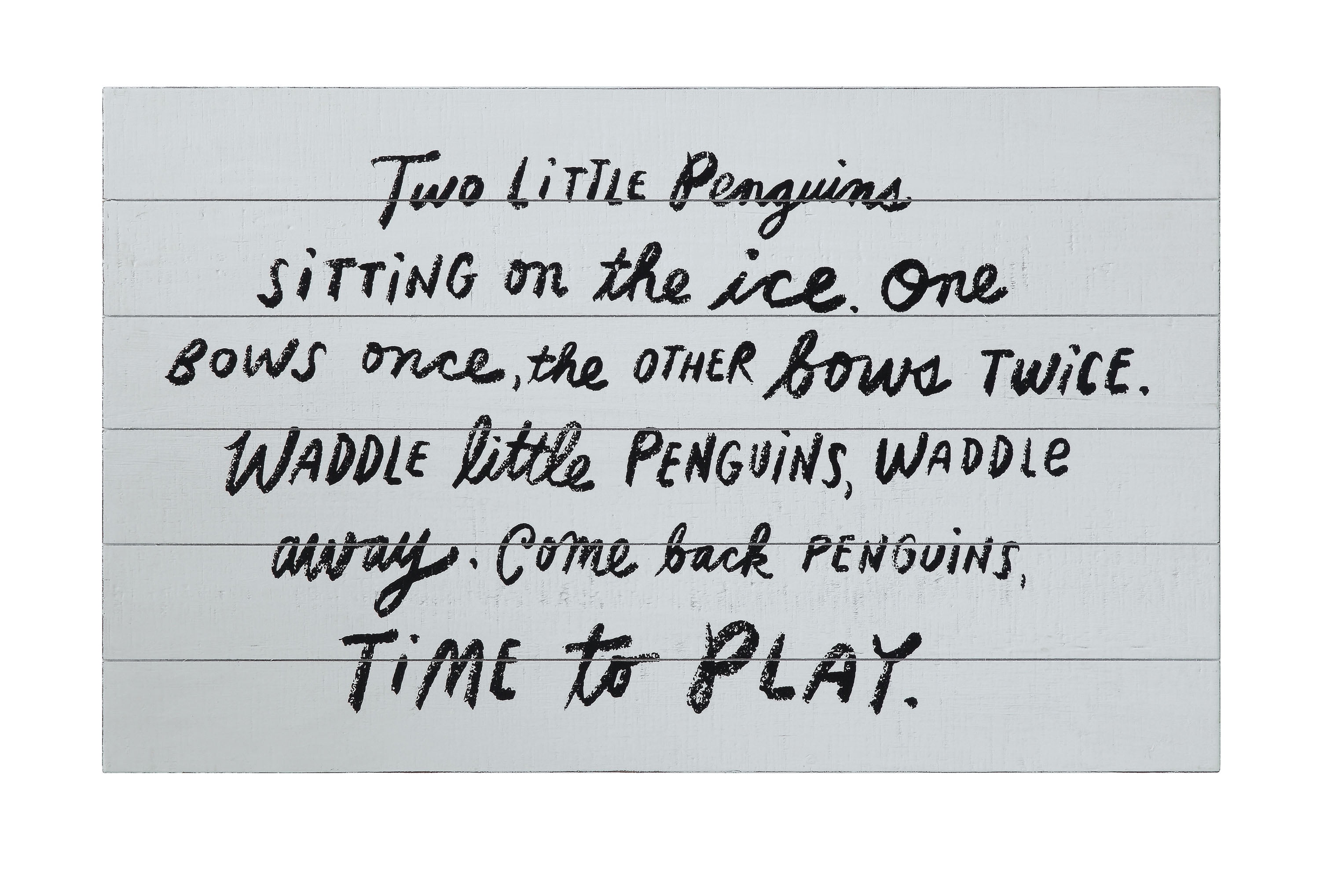 Sprinkle & Bloom Two Little Penguins Sitting on the Ice Wood Wall Art ...