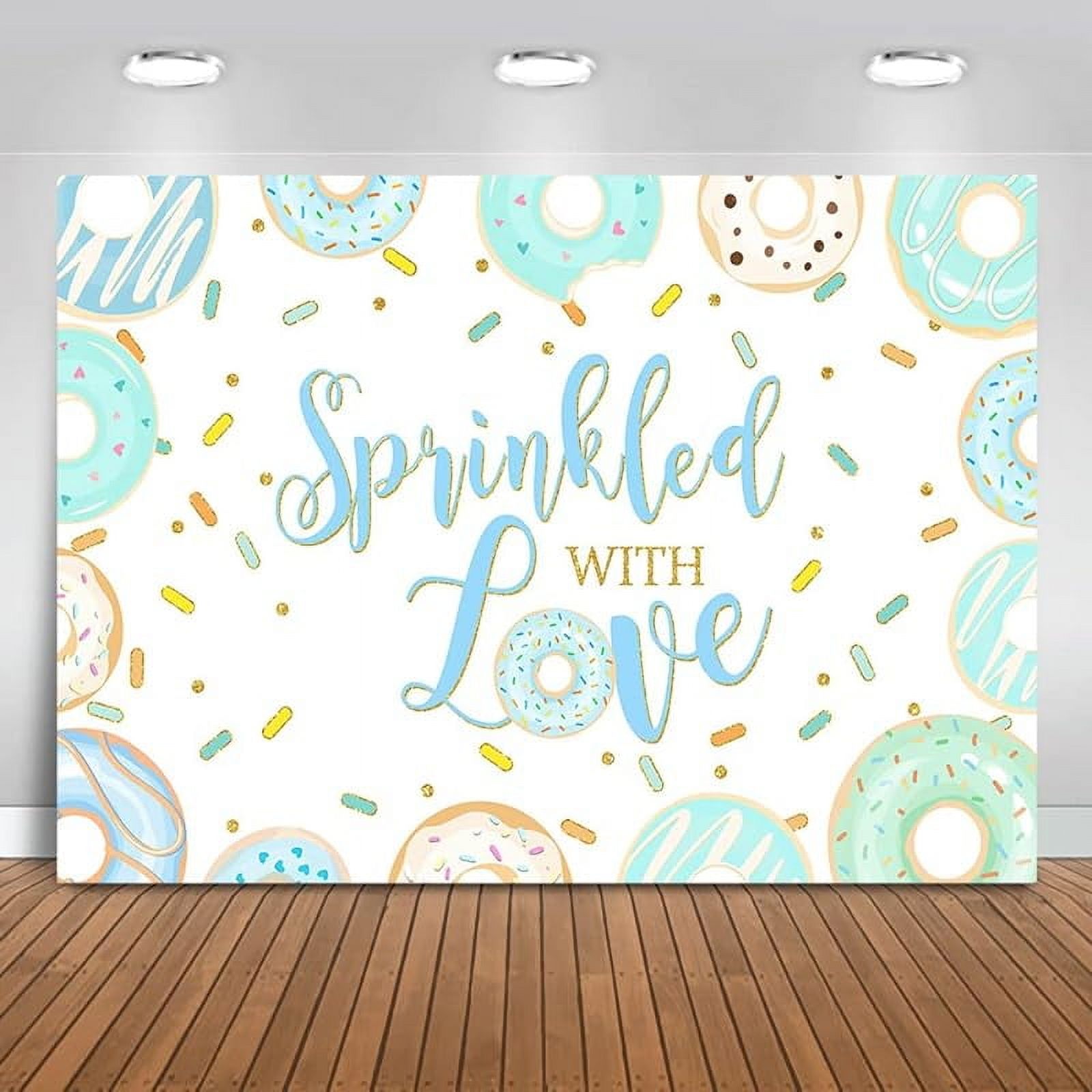 Sprinkled with Love Donut Backdrop Donut Baby Sprinkle Background Donut ...