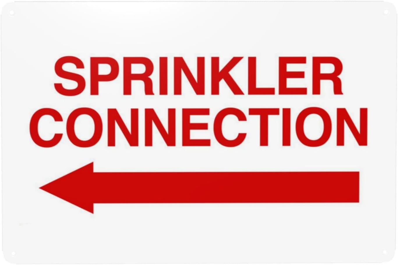 Sprinkler Connection Sign, Fire Safety Metal Warning Sign, Caution ...