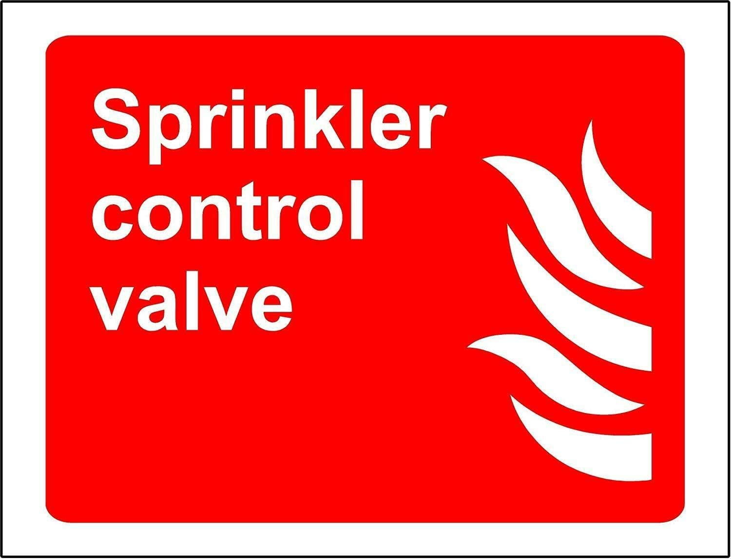 Sprinkler Control Valve Fire Safety Sign Street Metal Warning Sign ...