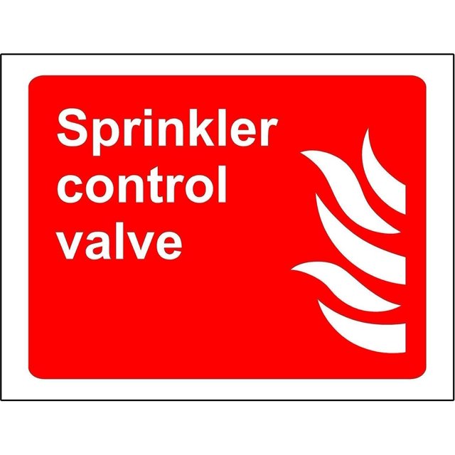 Sprinkler Control Valve Fire Safety Sign Street Metal Warning Sign ...