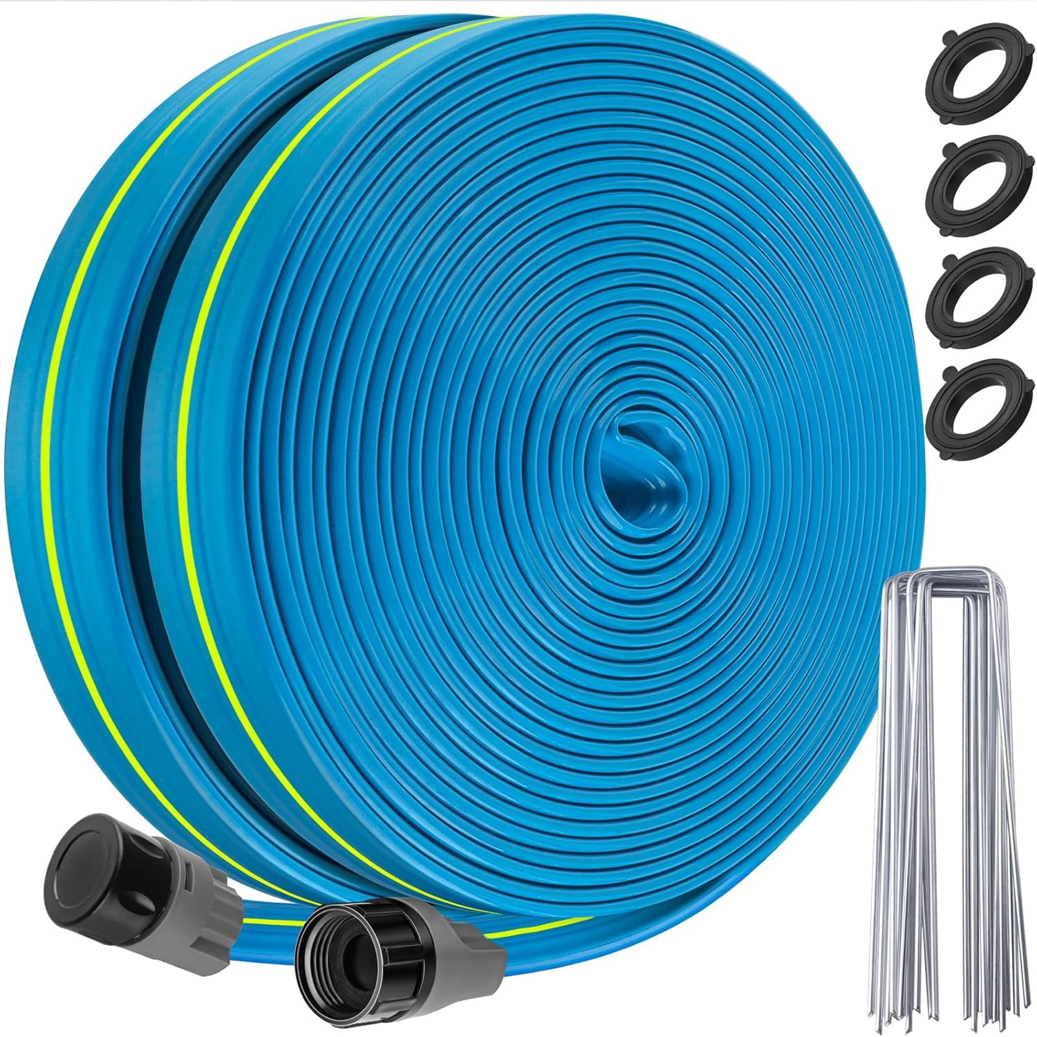 Sprinkler Hose 100FT, Heavy Duty Watering Hoses, Efficient Irrigation ...