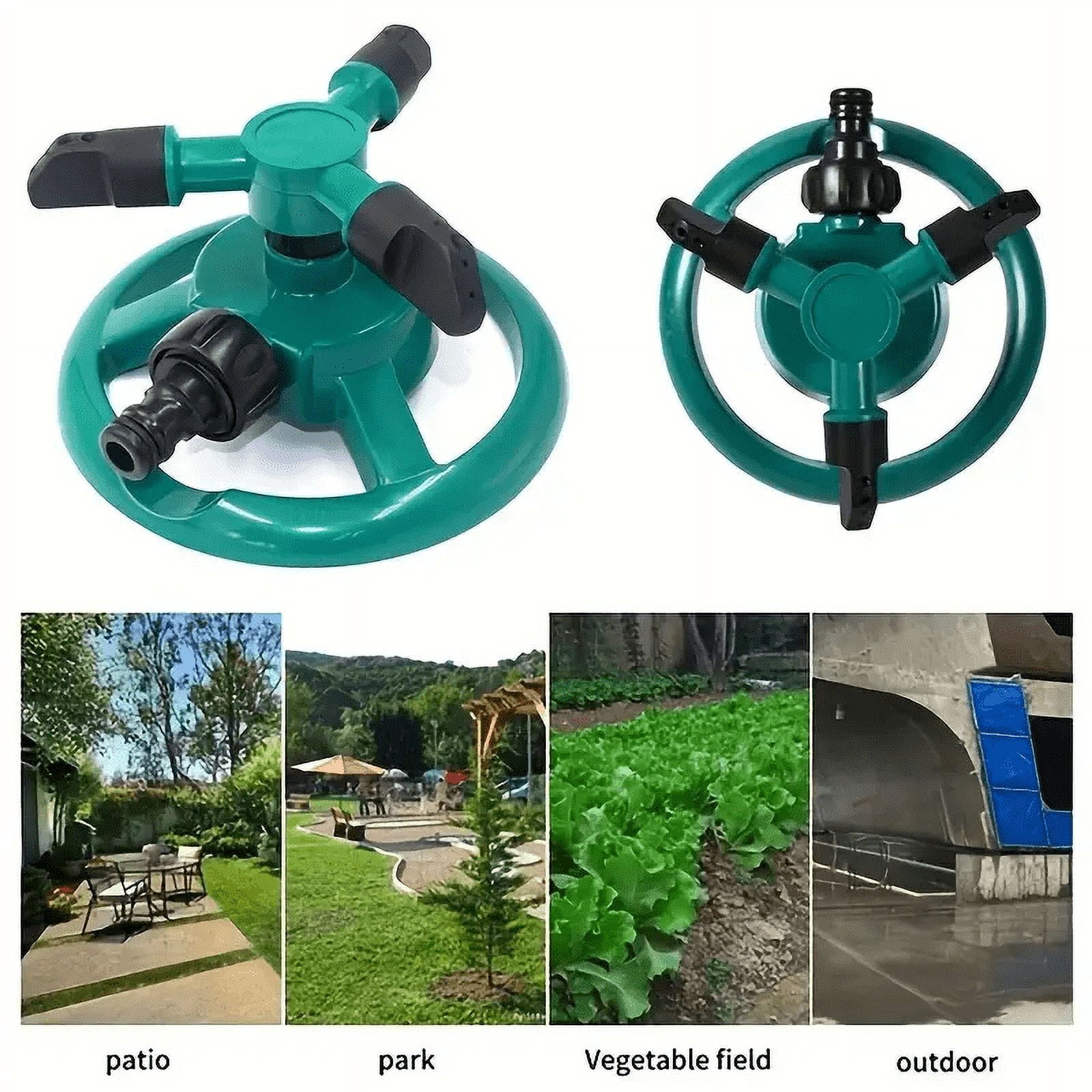Sprinkler Nozzle 360 Degree Automatic Rotating Water Spray Garden Lawn ...