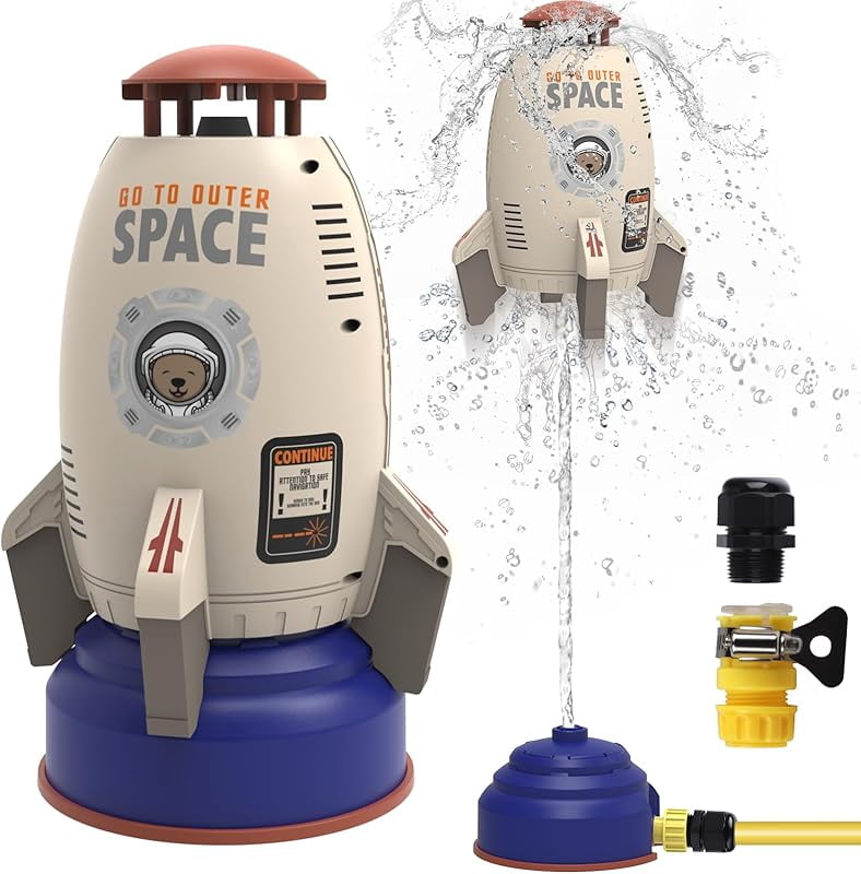 Sprinkler Rocket Launcher Toys for Kids - Outdoor Water Toys Water ...