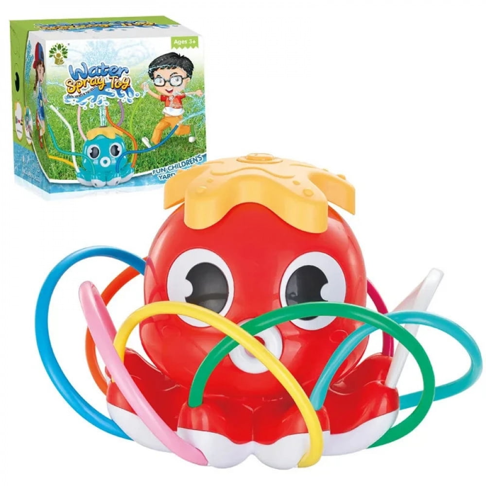 Sprinkler Rotating Spray Outdoor Games for Kids Garden Octopus Summer ...