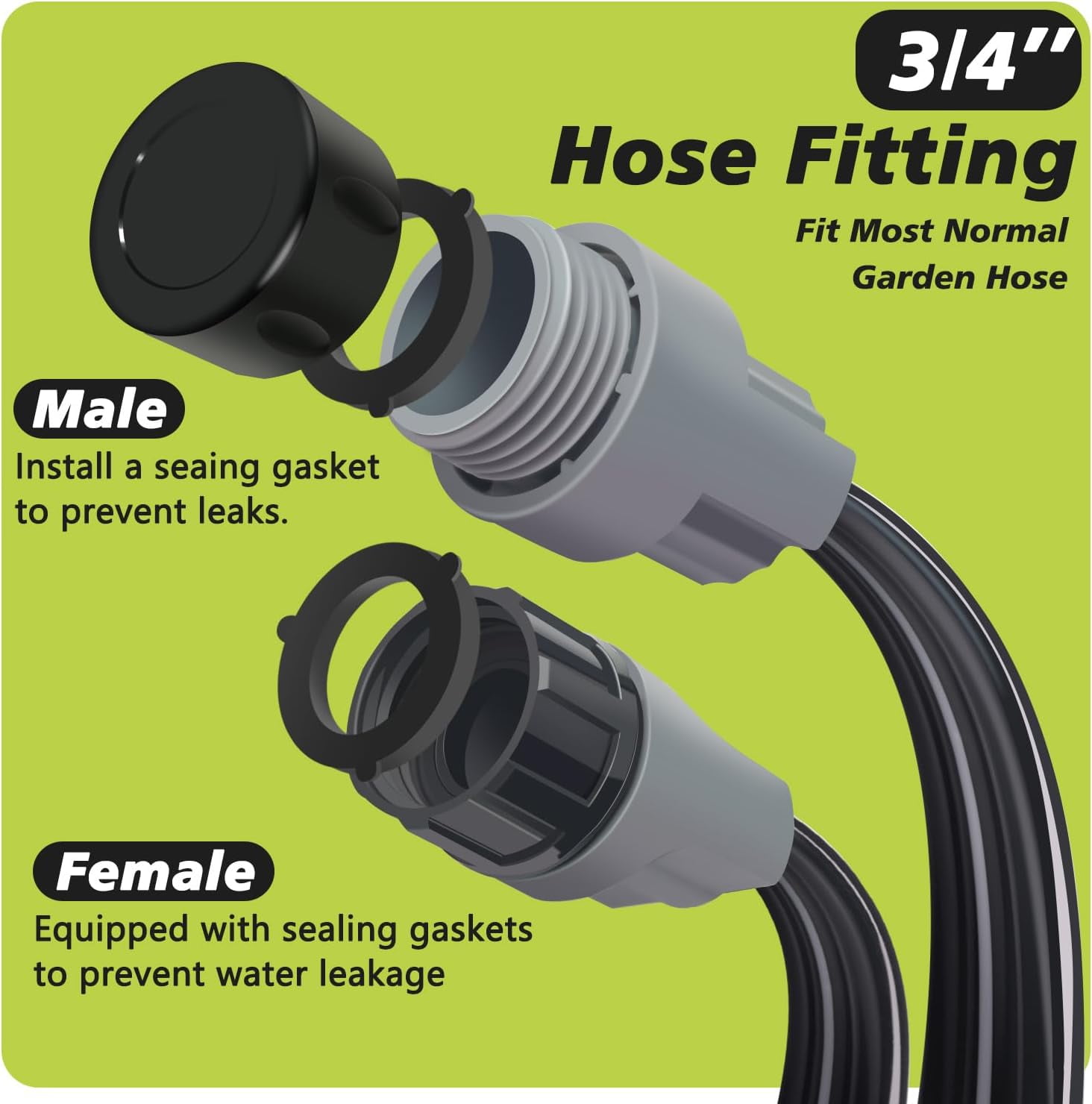 Sprinkler Soaker Hose 25 ft, Flat Watering Hose with Holes, Water ...