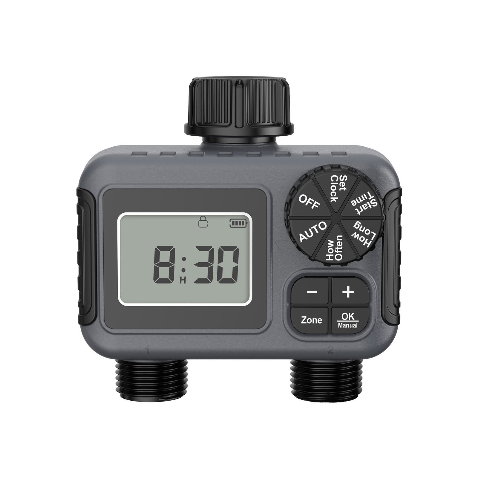 Sprinkler Timer 2 Outlet, Water Timer for Garden Hose, Programmable ...