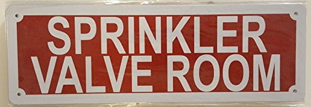 Sprinkler Valve Room Sign (Aluminium Reflective Signs, RED 4x12 ...