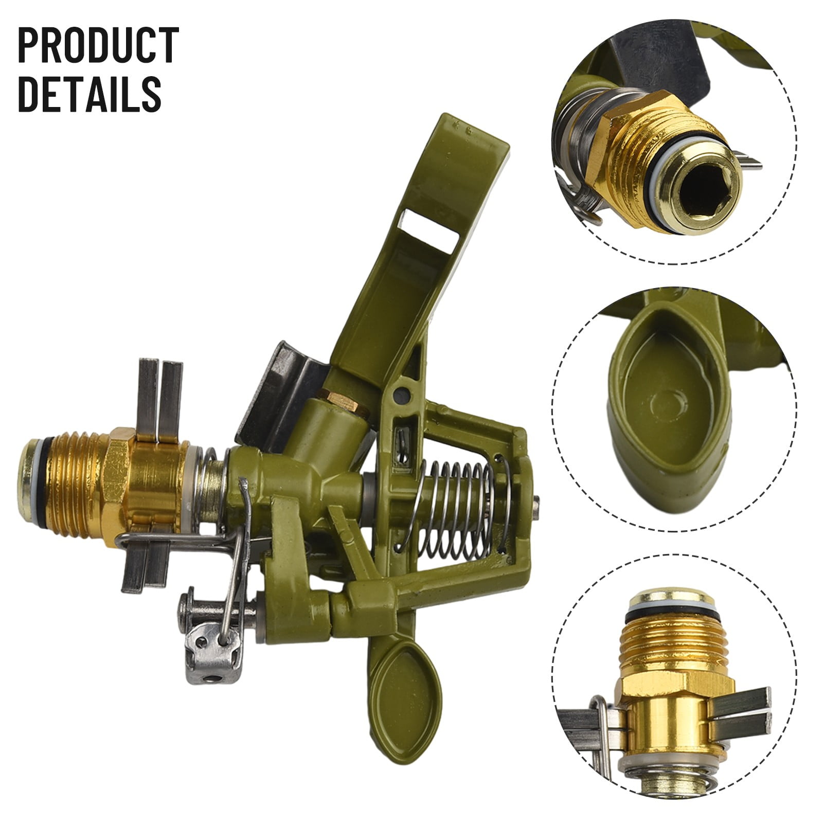 Sprinklers Alloy Lawn Nozzle Garden Adjustable Angle Automatic Rotating ...