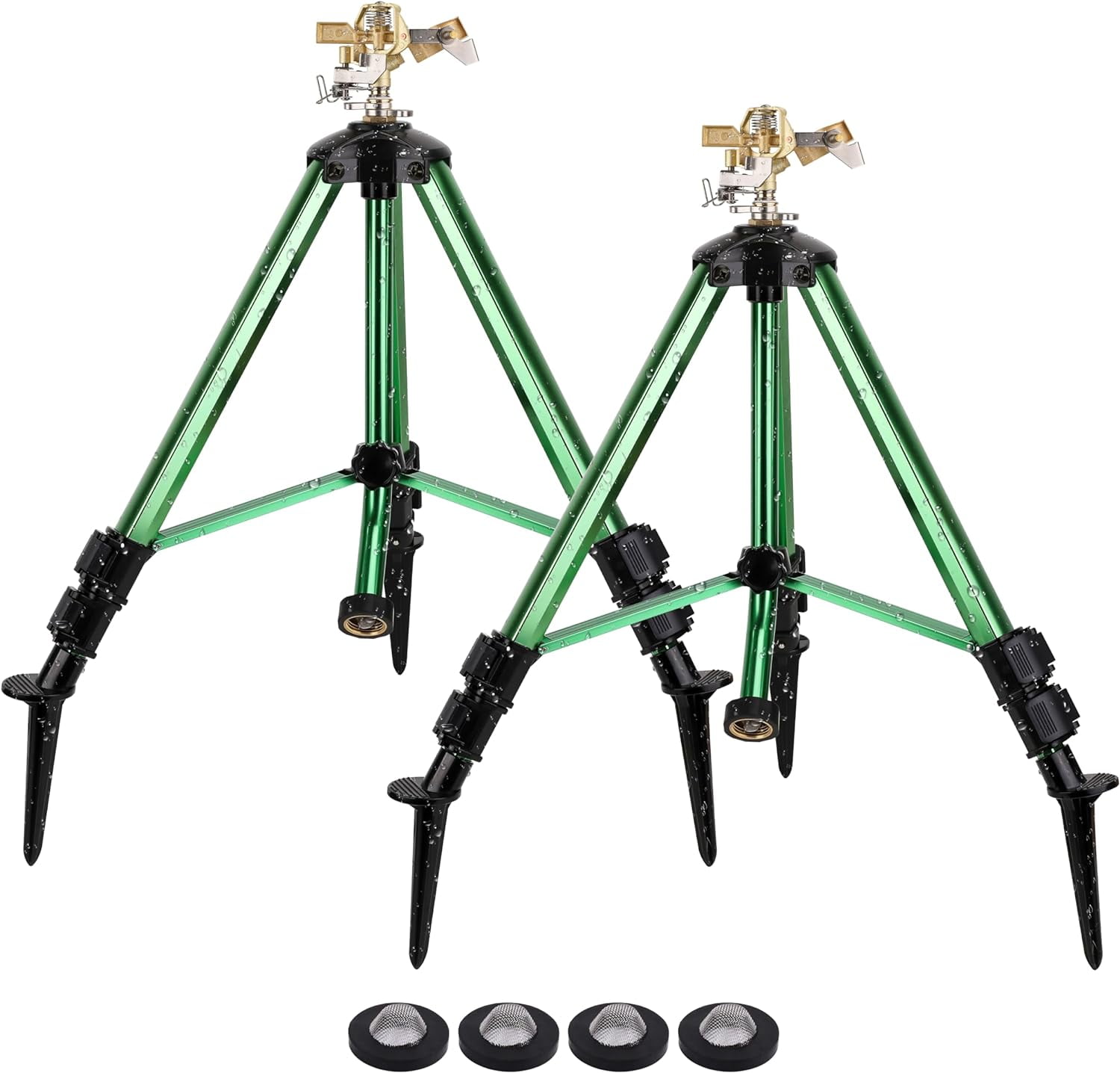 Sprinklers for Yard,Heavy-Duty Impact Sprinkler on Ground Plug Tripod ...