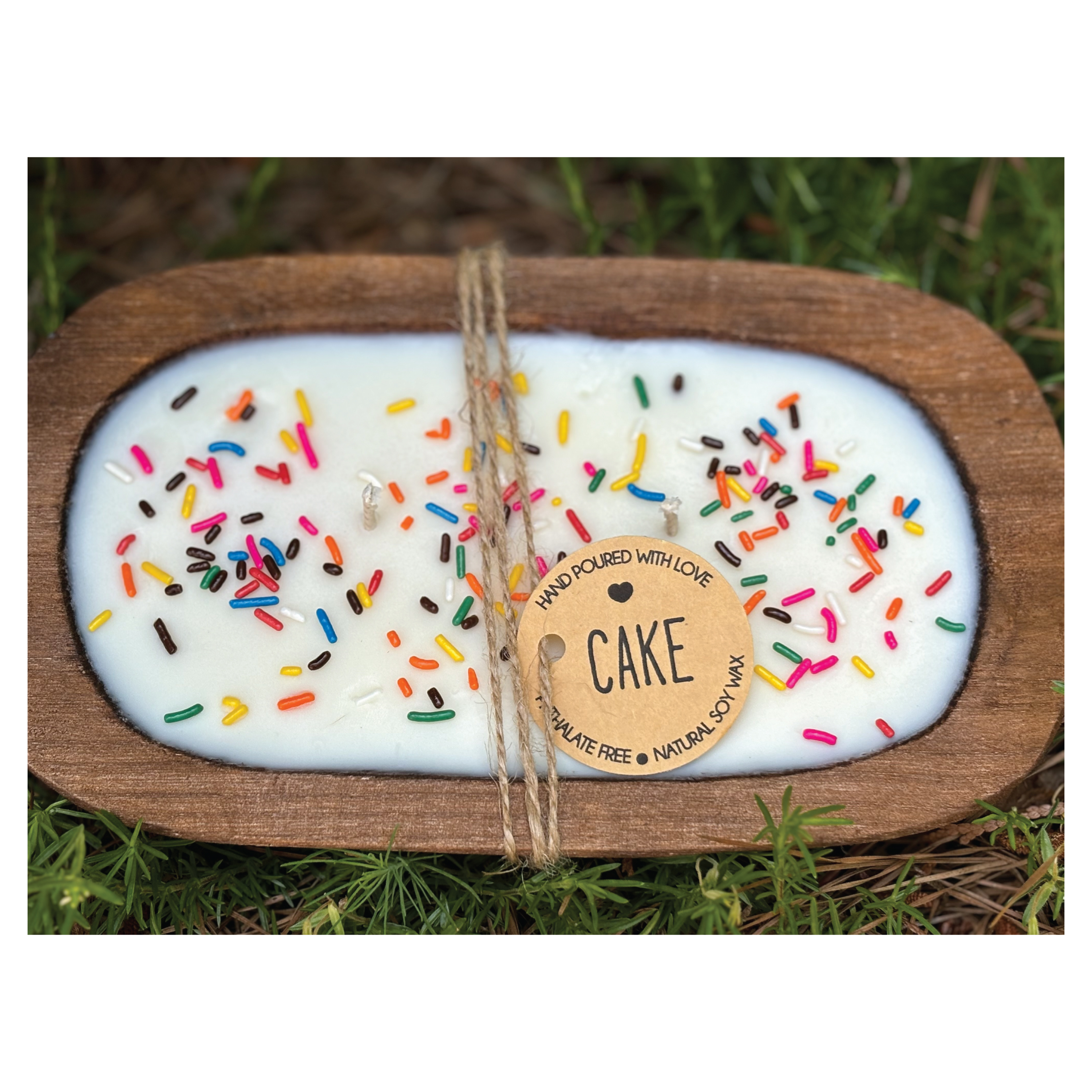 Sprinkles Cake Dough Bowl Candle With Wood Wicks and Soy Wax Candle ...