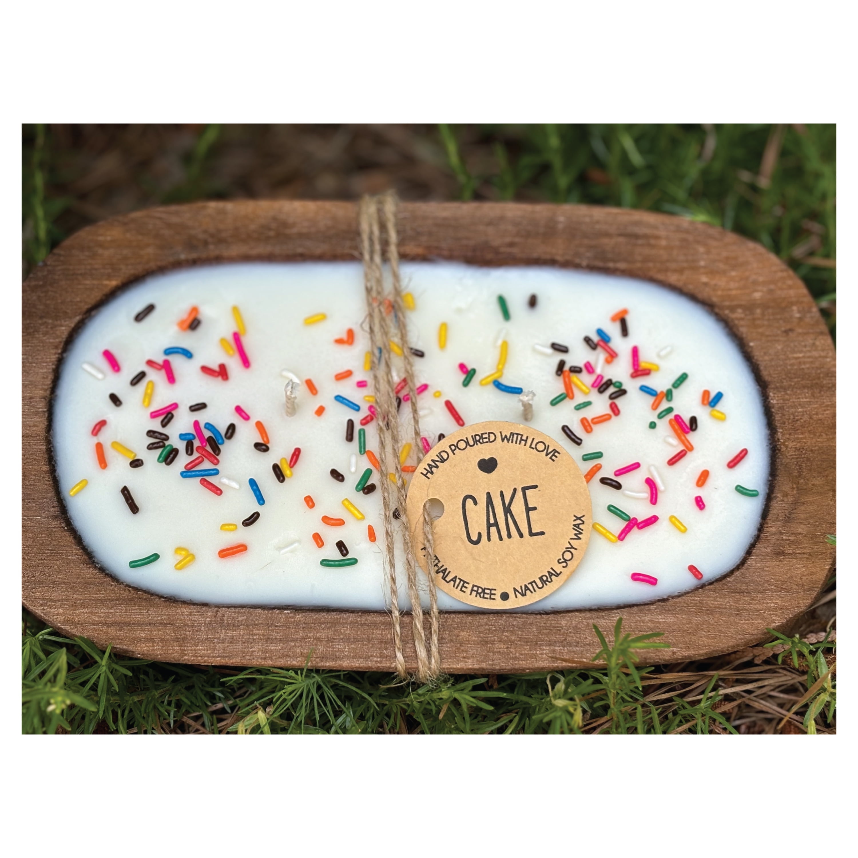 Sprinkles Cake Dough Bowl Candle With Wood Wicks and Soy Wax Candle ...