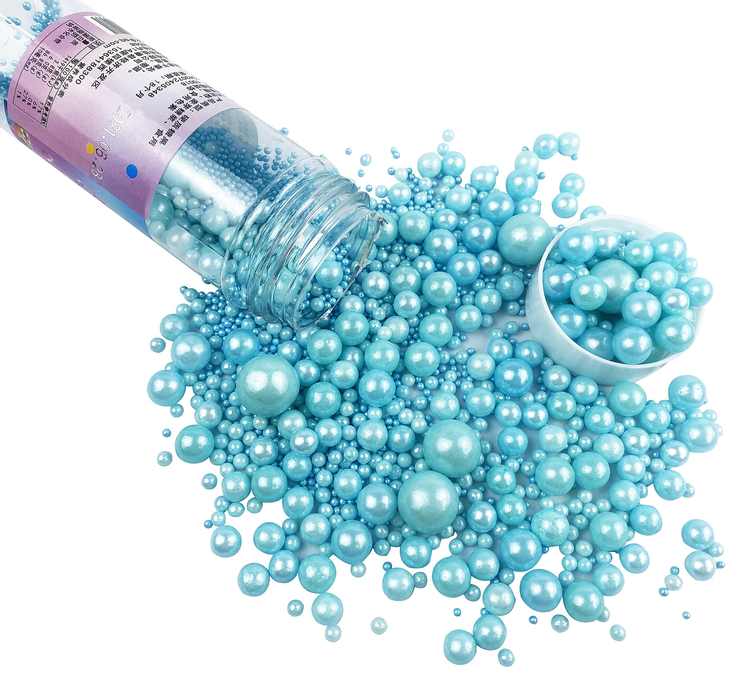 Sprinkles Edible Pearl Sugar Candy Cupcake Cake Topper 120g/ 4.2oz ...