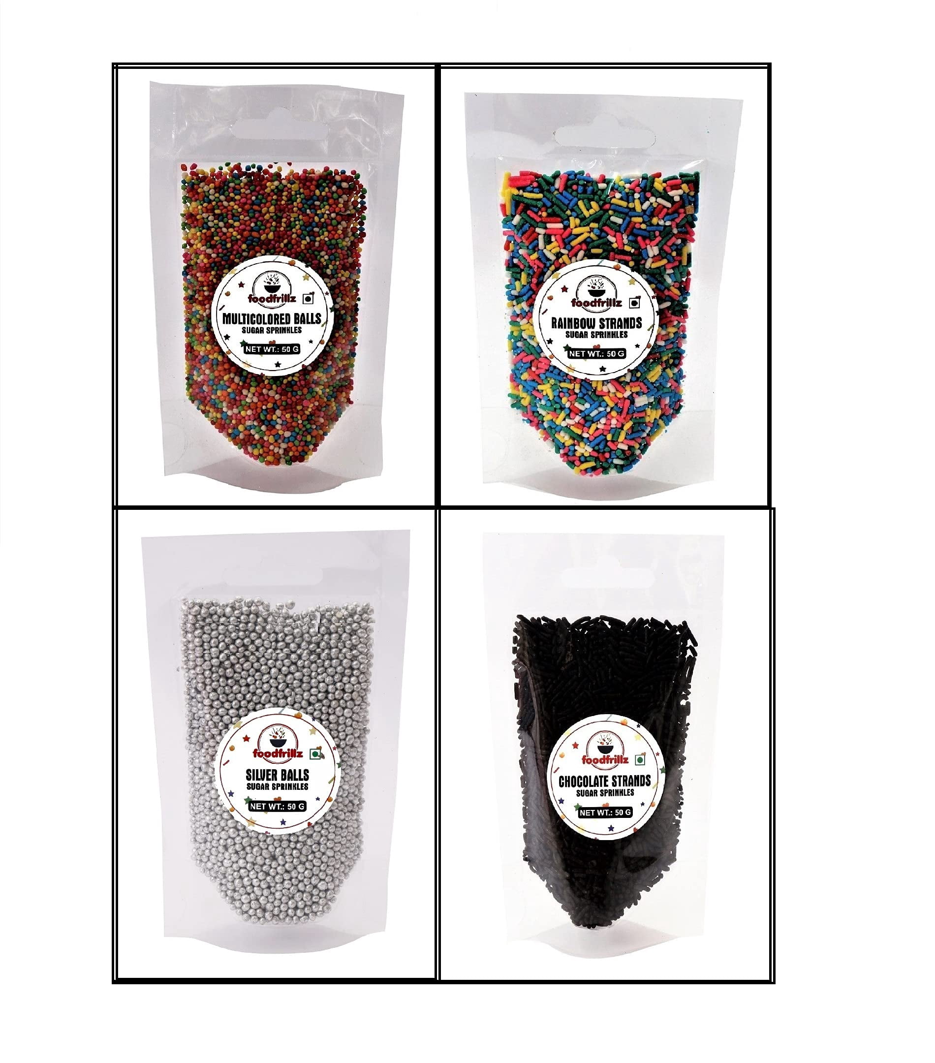Sprinkles for Cake Decoration - Silver Balls, Multicolored Balls ...