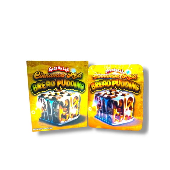 Sprinklez-Style Cinnamon Roll Bread Pudding 3.5g Mylar Bags with Boxes ...