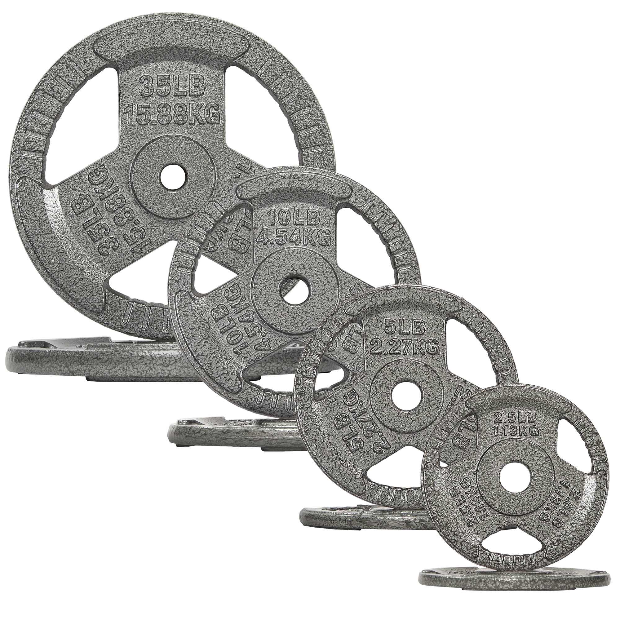 Sprint Demon 105-Pound Cast Iron Weight Plate Set: 1-Inch Hole, Rust ...