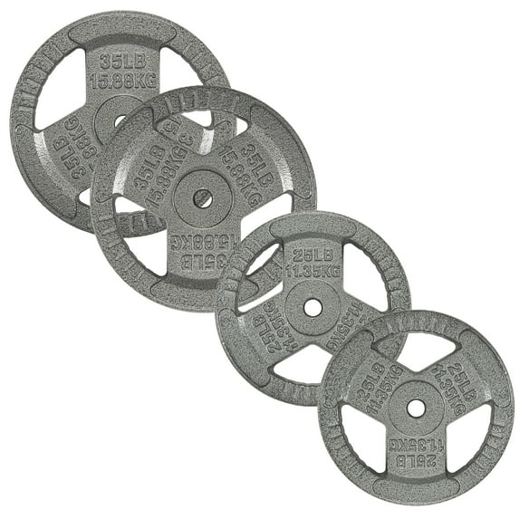 Sprint Demon 120-Pound Cast Iron Weight Plate Set: 1-Inch Hole, Rust ...