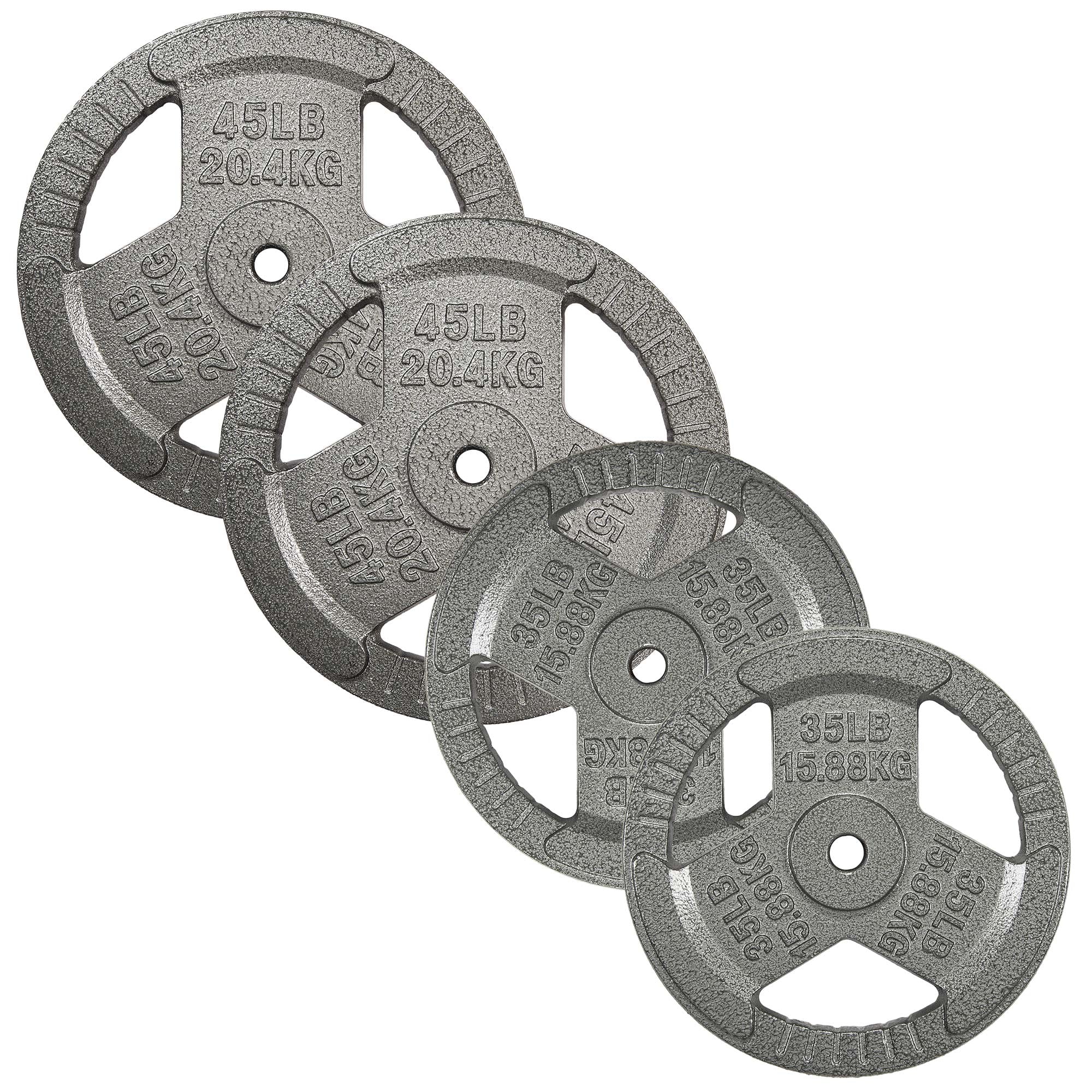 Sprint Demon 160-Pound Cast Iron Weight Plate Set: 1-Inch Hole, Rust ...