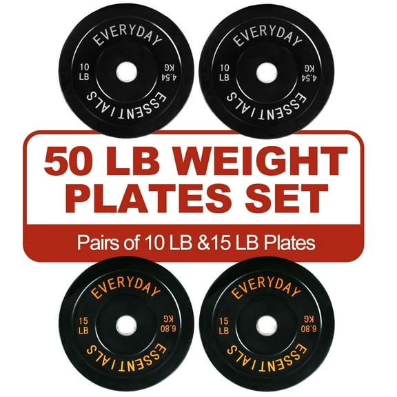 FlexWave 2-Inch Olympic Bumper Weight Plate Set，with Steel Hub ...