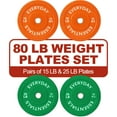 FlexWave 2-Inch Olympic Bumper Weight Plate Set，with Steel Hub ...