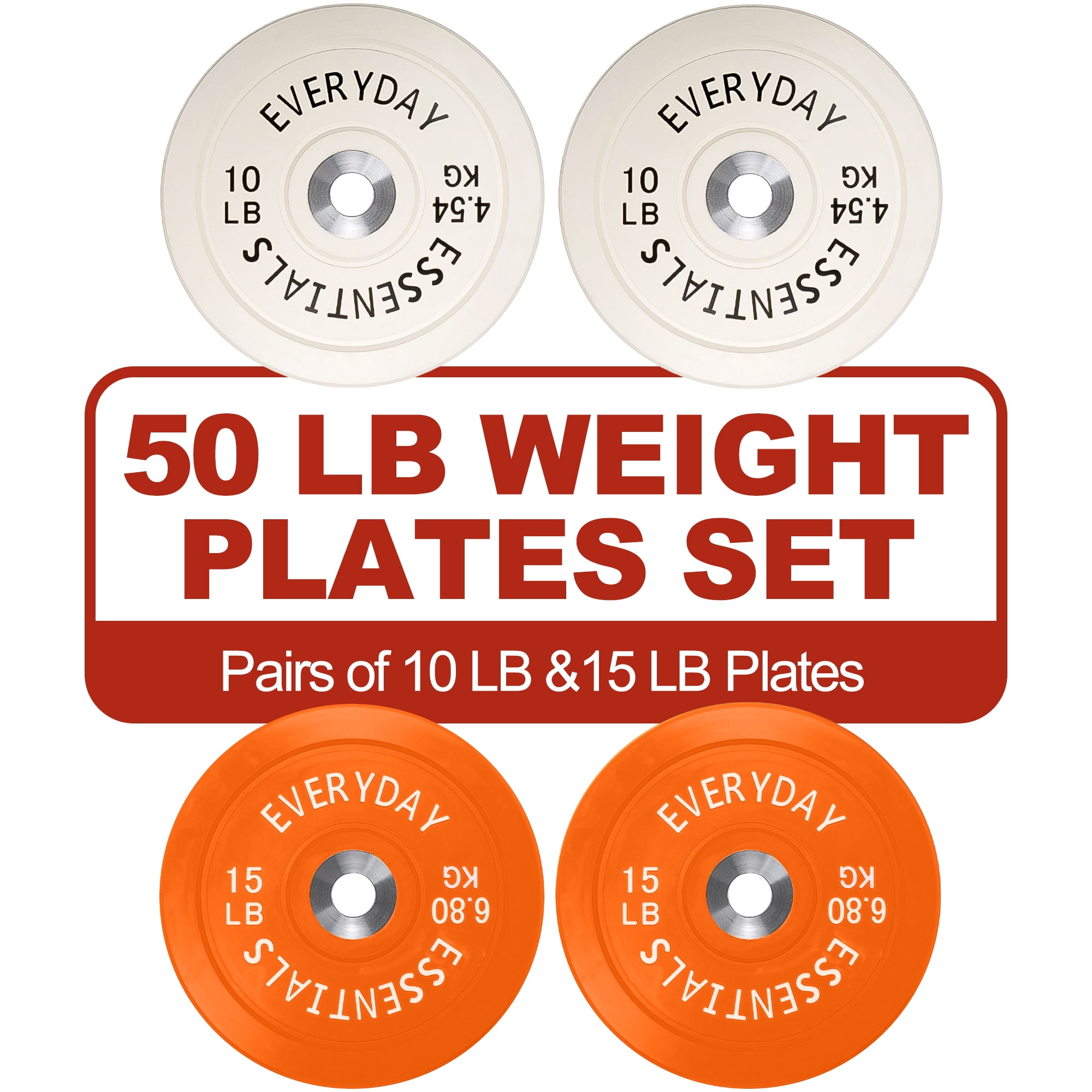 FlexWave 2-Inch Olympic Bumper Weight Plate Set，with Steel Hub ...