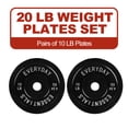 FlexWave 2-Inch Olympic Bumper Weight Plate，with Steel Hub, Black ...