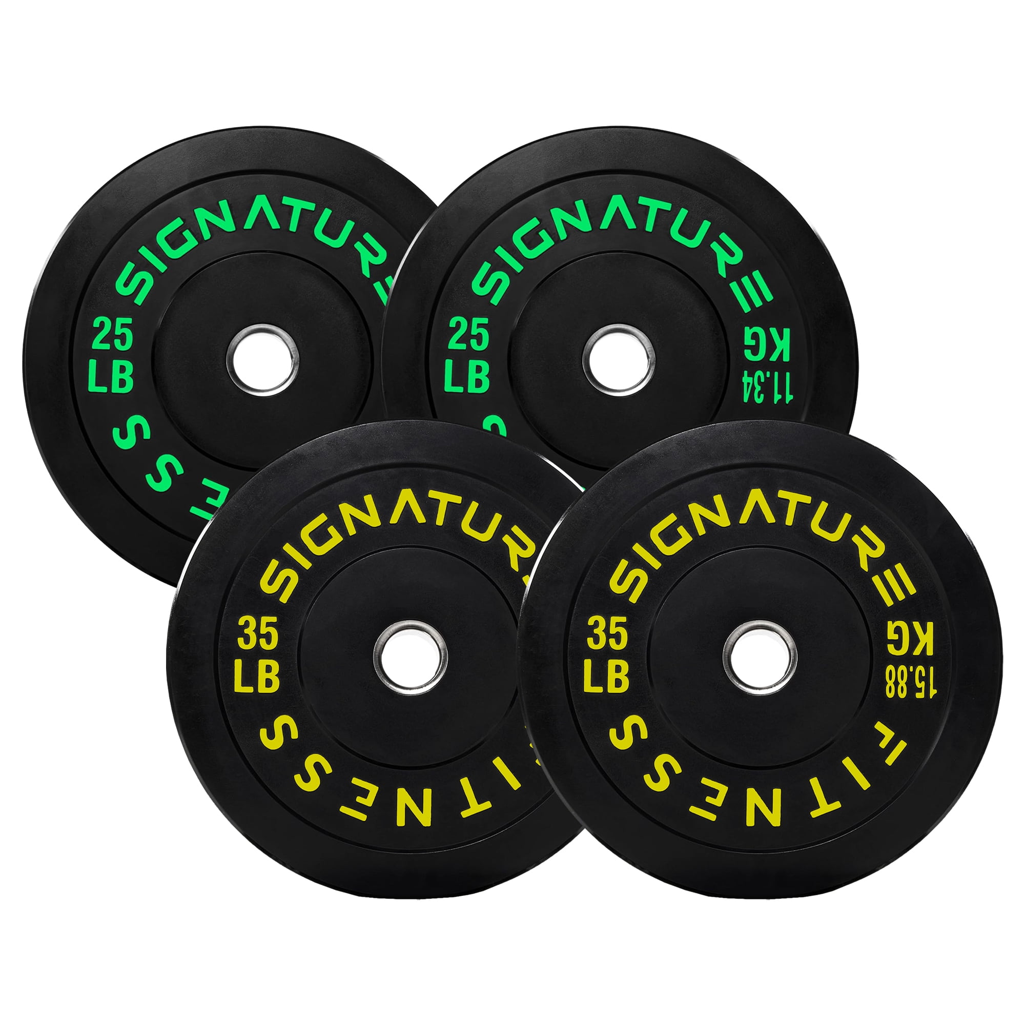 Sprint Demon 2" Olympic Bumper Weight Plates，with Steel Hub，Black ...