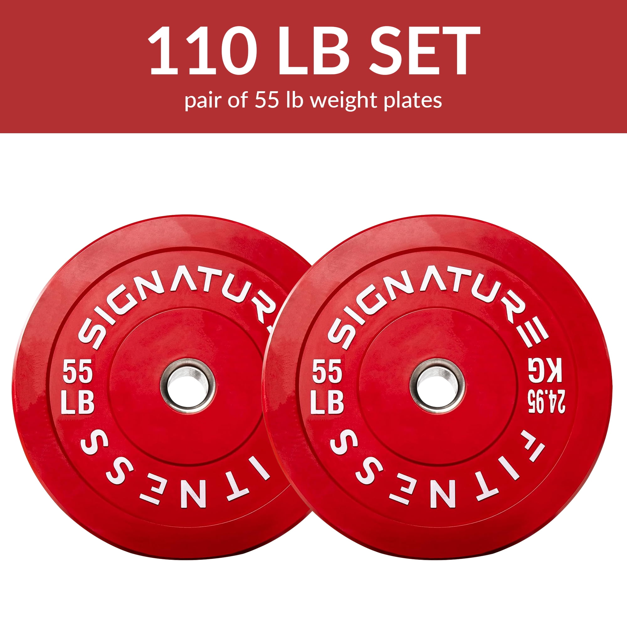 Sprint Demon 2" Olympic Bumper Weight Plates，with Steel Hub，Black ...